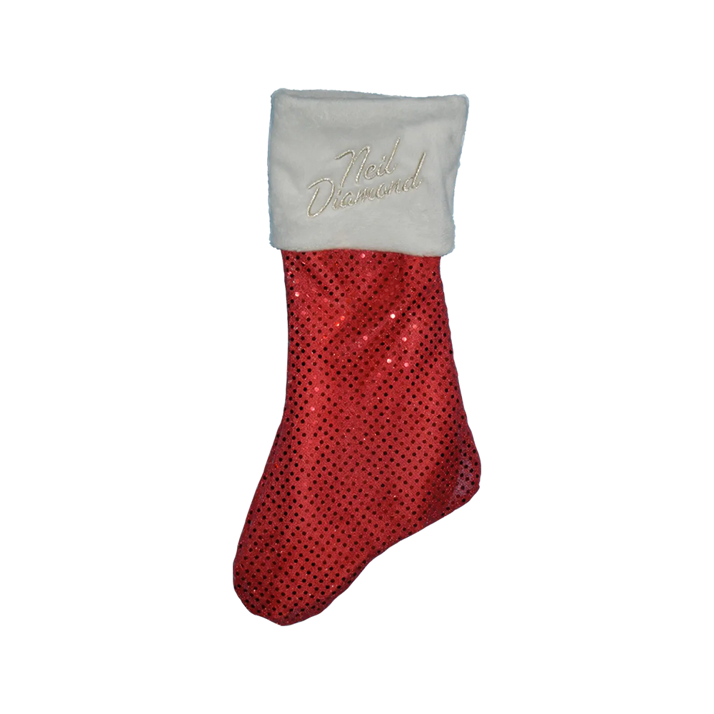 Sequined Holiday Stocking (Red) - Neil Diamond Official Store